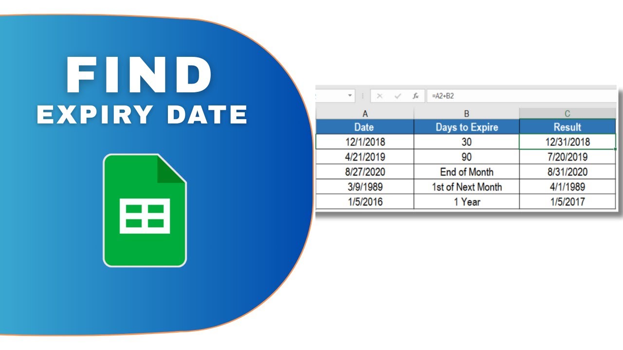 How To Find Expiry Date In Google Sheets YouTube How To Find Expiry Date In Google Sheets YouTube