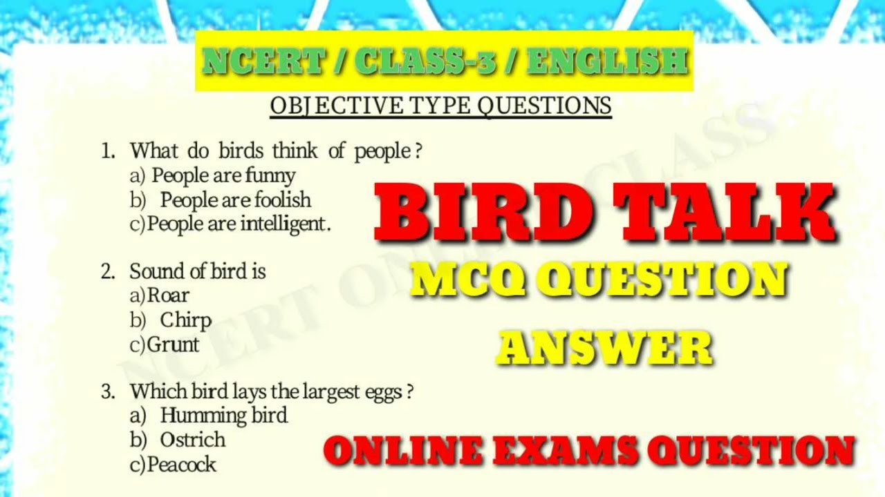 Ch 3 Bird Talk MCQ Question Answer Bird Talk Poem Class 3 Bird ch-3-bird-talk-mcq-question-answer-bird-talk-poem-class-3-bird