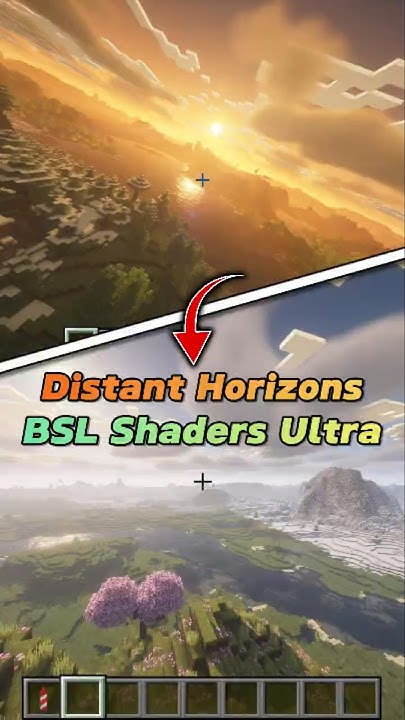 MINECRAFT DISTANT HORIZONS + BSL SHADERS ULTRA 4K 60 FPS - YouTube