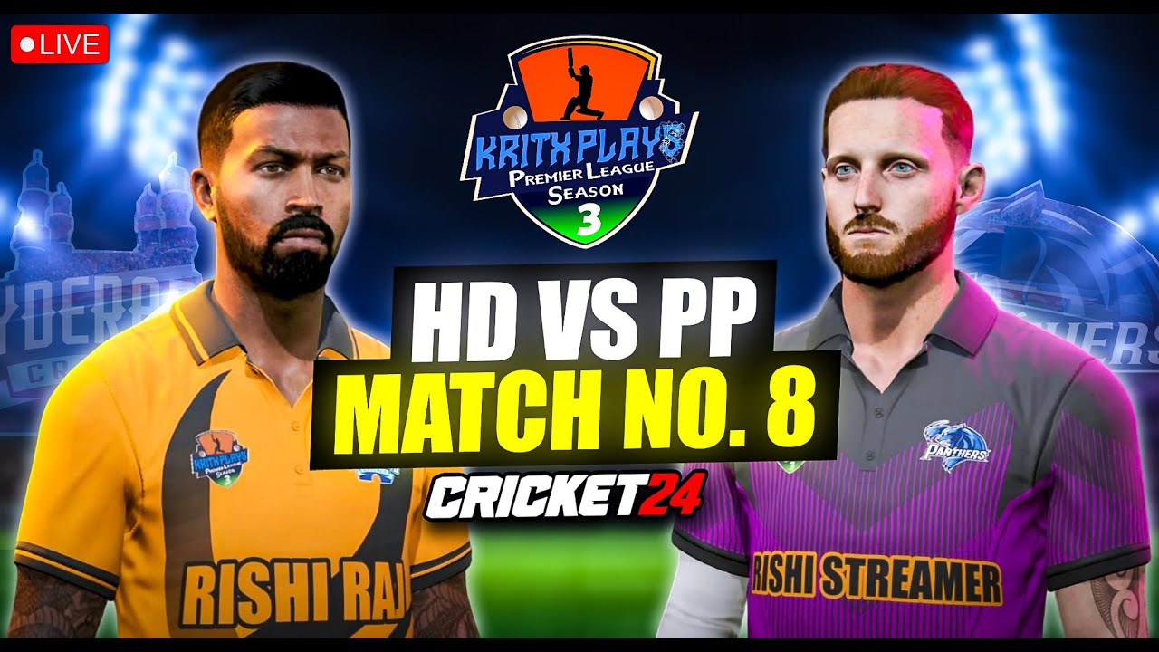 HYDERABAD VS PATNA | MATCH NO. 8 | KPPL SEASON 3 | CRICKET 24 - LIVE ...