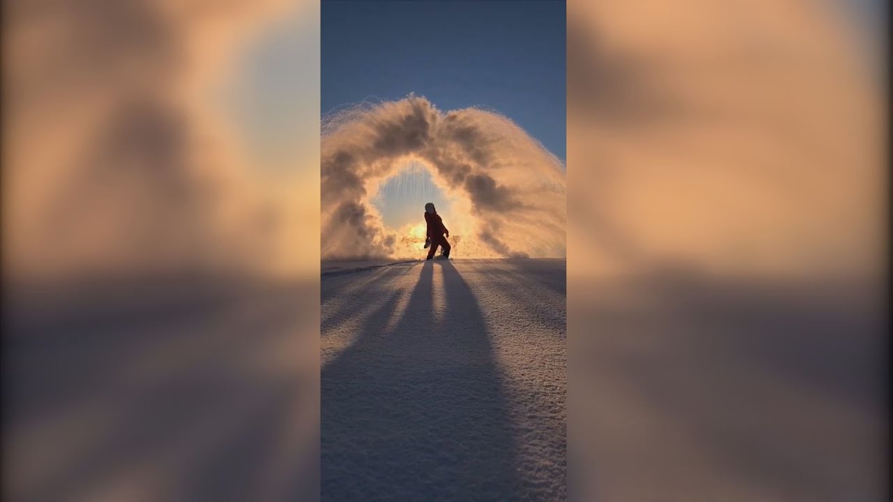 VIDEO | Sub-zero temps freeze water instantly in Saskatchewan - YouTube