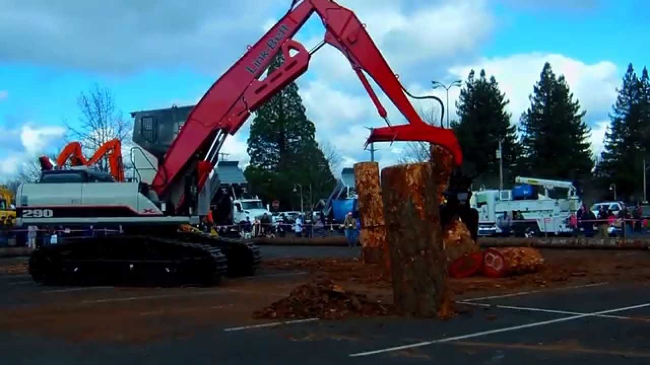 Logging Equipment Log Stacking Competiton ! - YouTube