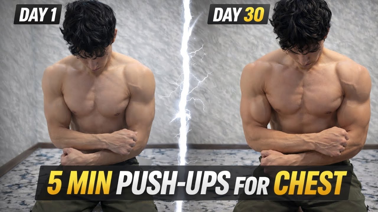 5 MIN PUSH-UP CHEST WORKOUT (30-DAY RESULT) - YouTube