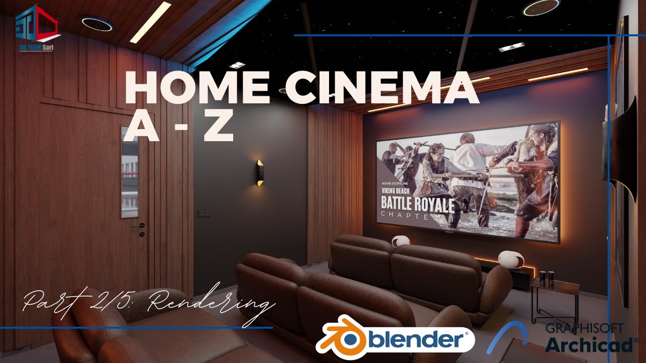 Blender tutorial: how to make a modern home theater interior design ...
