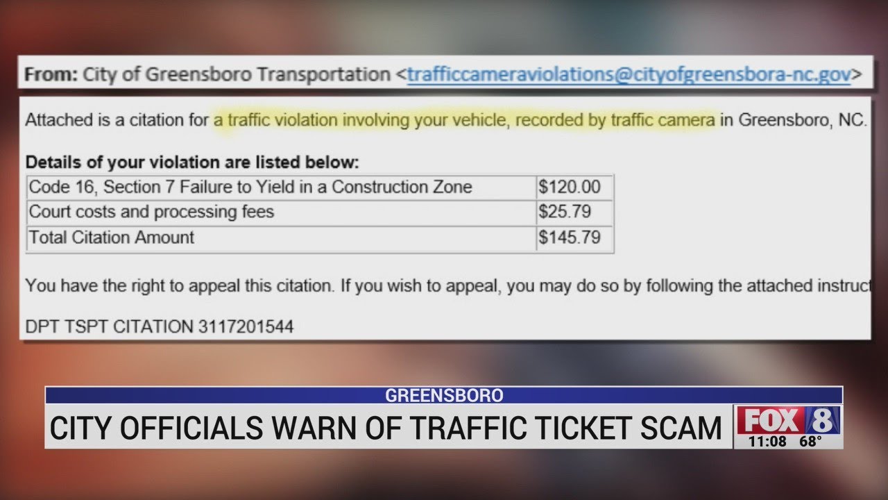 Greensboro issues warning about traffic ticket phishing scam - YouTube