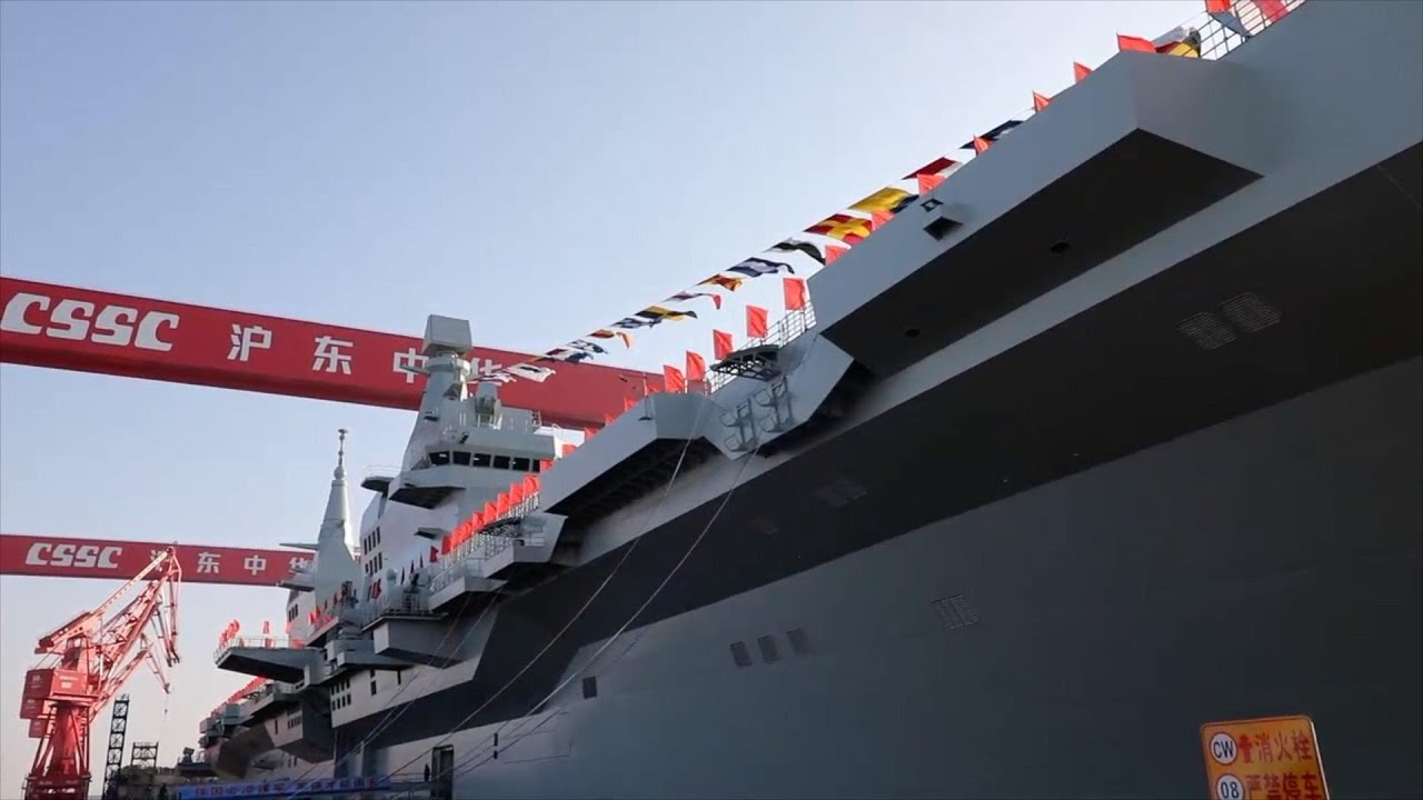 China launches first Type 076 amphibious assault ship - YouTube
