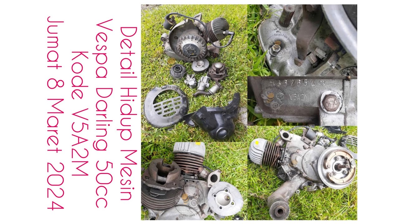Sale Vespa Darling 50 cc Italia Italy V5A2M Machine Engine Mesin No ...