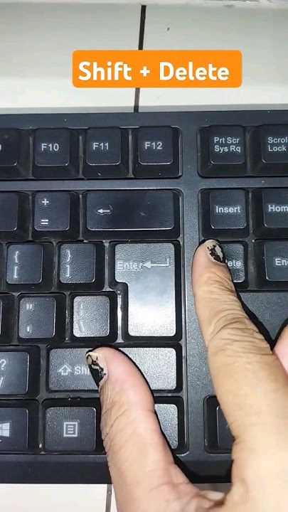 Permanent Delete Shortcut key Laptop/Pc - YouTube