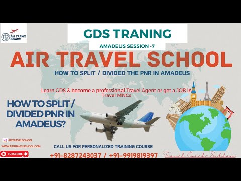 How to split PNR. SPLIT OFF. How to divide PNR in amadeus. - YouTube
