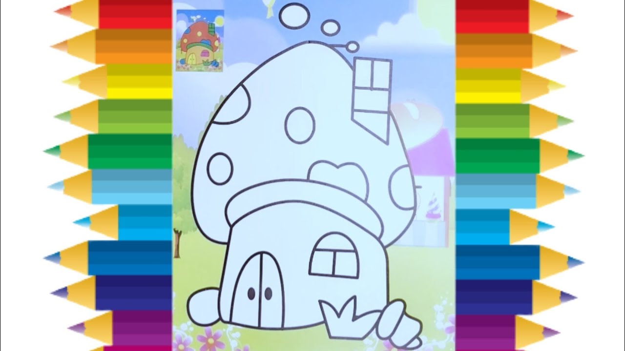 Painting and Coloring for kids and toddlers | learn coloring a house ...