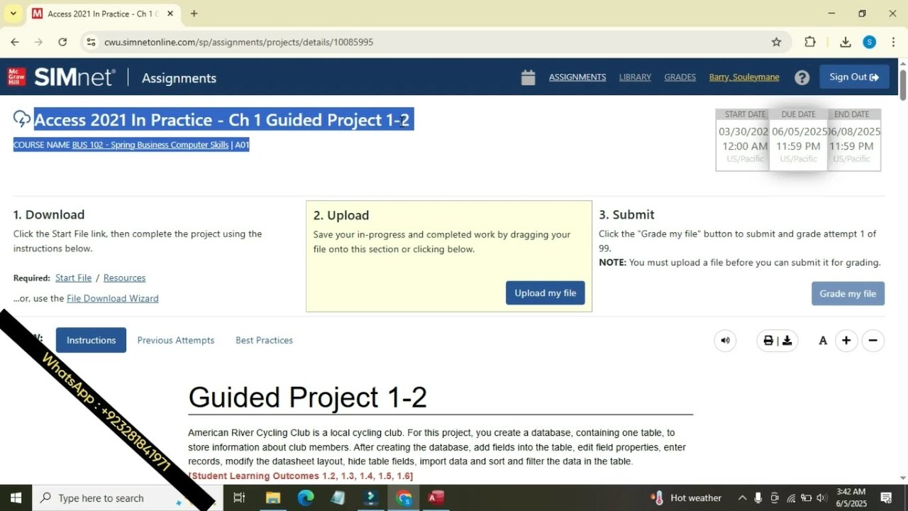 #Access 2021 In Practice - Ch 1 Guided Project 1-2|SIMnet|Access ...
