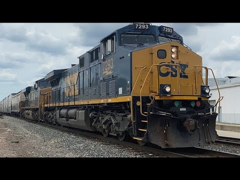 CSX 7293 & CSX 3455 Westbound tankers Cars - YouTube