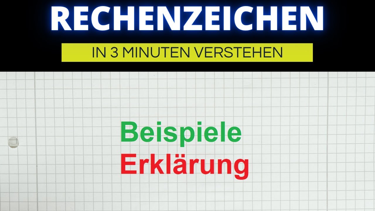 Welche Rechenzeichen gibt es? - YouTube