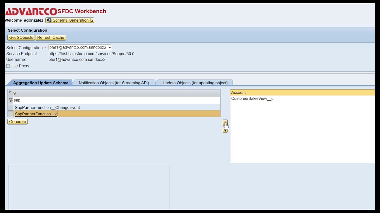 Sending Sap Master Data To Salesforce To Create An Account Using Advantcos Sfdc Adapter For Sap