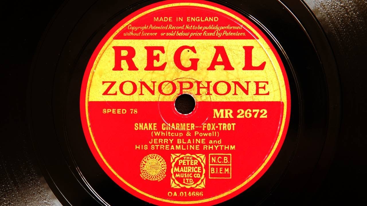 Jerry Blaine and His Streamline Rhythm - Snake Charmer (1937) - YouTube