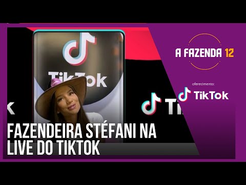 Fazendeira Stéfani Bays interage com fãs na live do TikTok