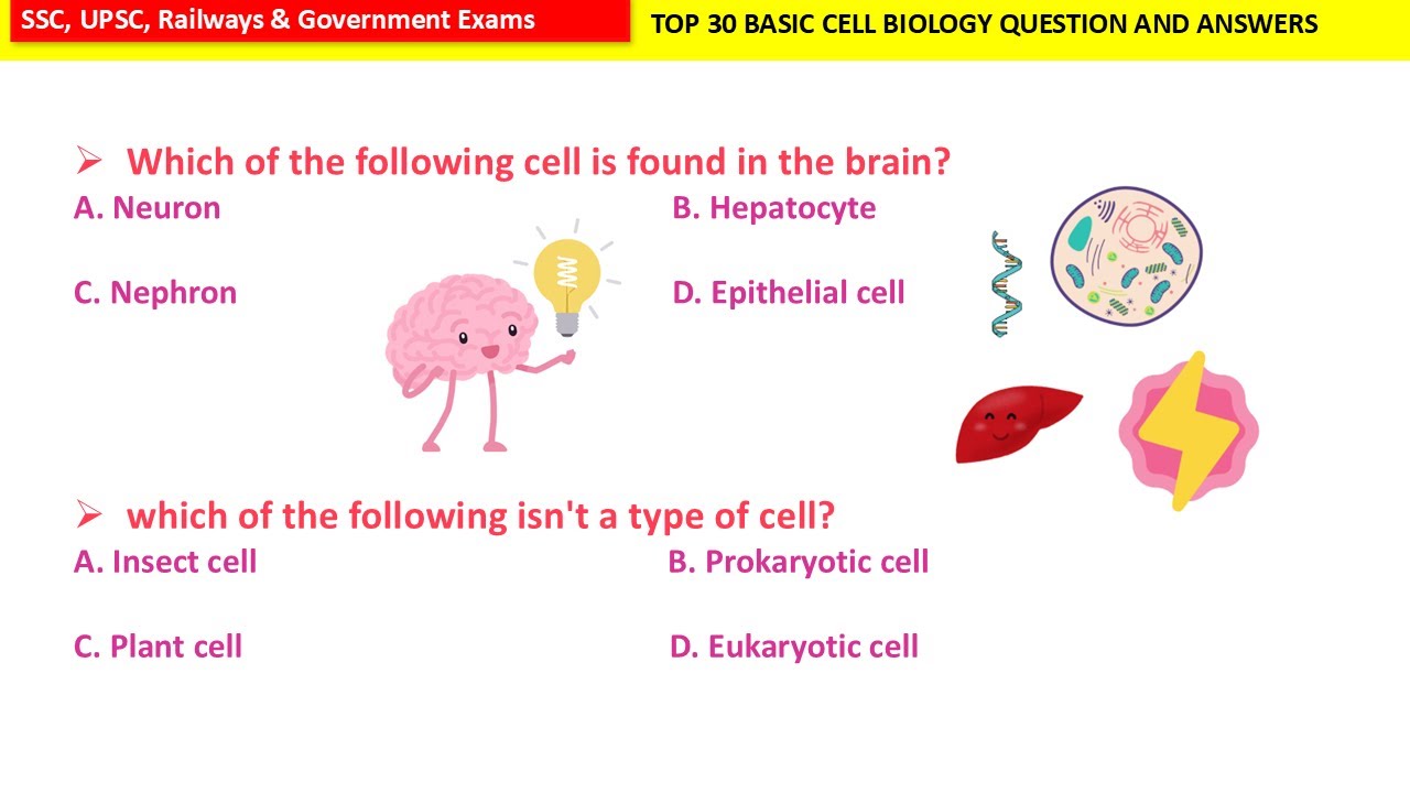 BASIC CELL BIOLOGY | Biology Important Questions | Biology MCQ for ...