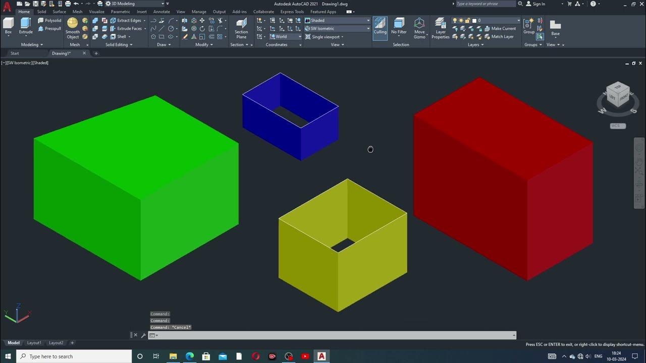 AUTOCAD LECTURE-46, RECTANGLE COMMAND - YouTube