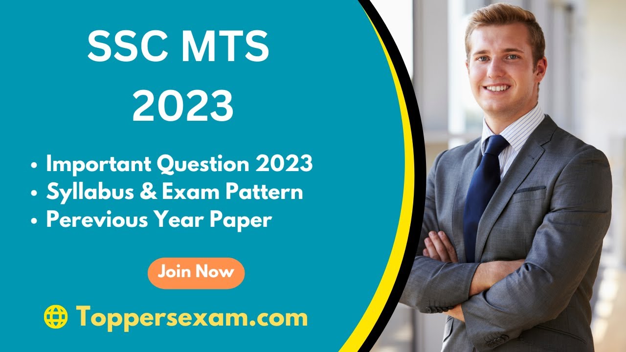 SSC MTS Important Questions 2023, Recruitment, Previous Year Paper ...