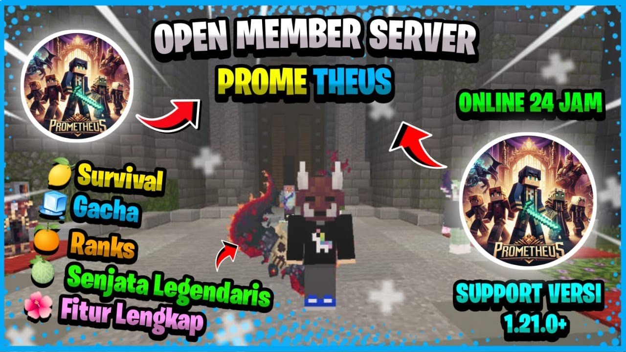 SERVER MINECRAFT VERSI 1.21+ TERBARU !! PROMETHEUS - FITURNYA LENGKAP ...
