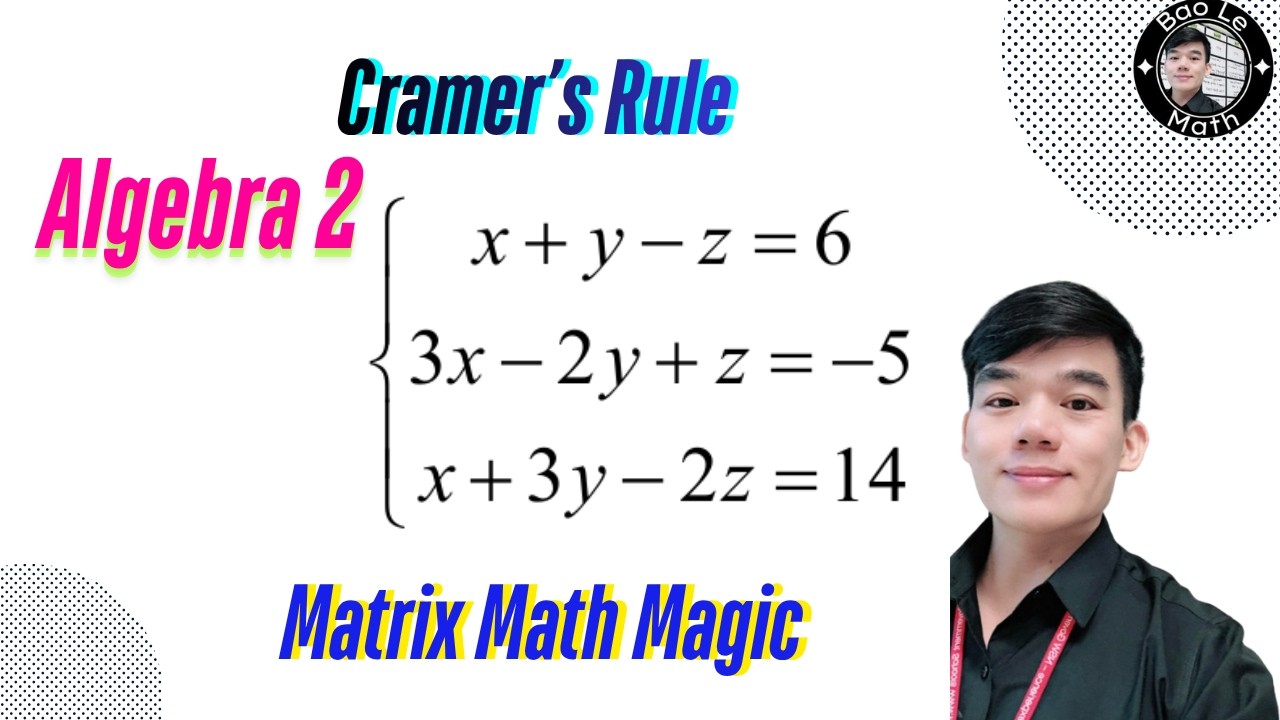Solve Any System Using Cramer’s Rule | Step-by-Step Algebra Tutorial ...