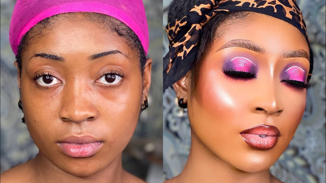 FULL FACE MAKEUP TUTORIAL CUT CREASE EYESHADOW | AIAHS MAKEOVER - YouTube