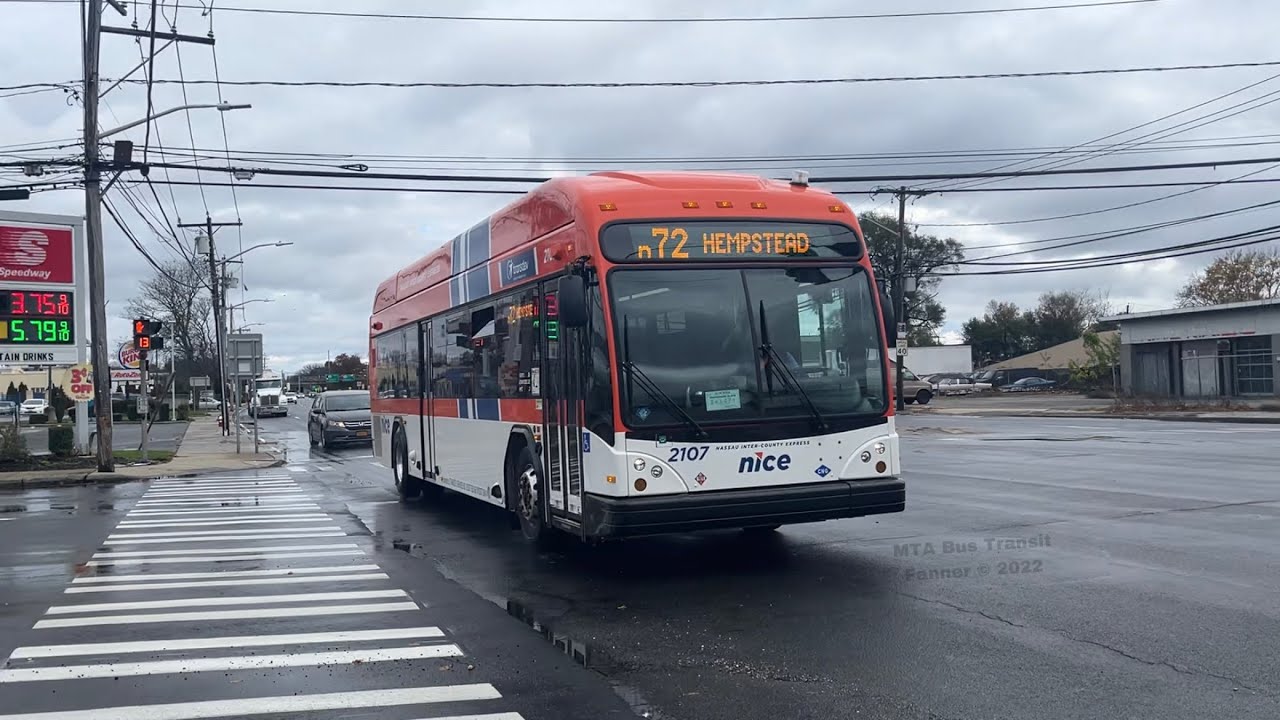 NICE Bus EXCLUSIVE: 2022 Gillig BRT+ CNG 2107 n72! - YouTube