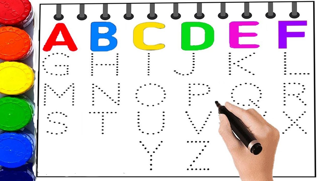 A to Z Alphabets, collection for writing along dotted lines, kids ...