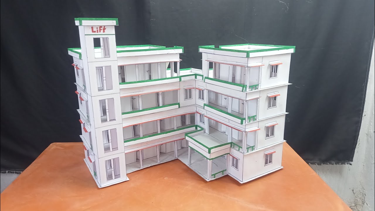 Home कागज से बनाए आसनी से Hotal 🏬 How To Make Easy House 🏡 Design