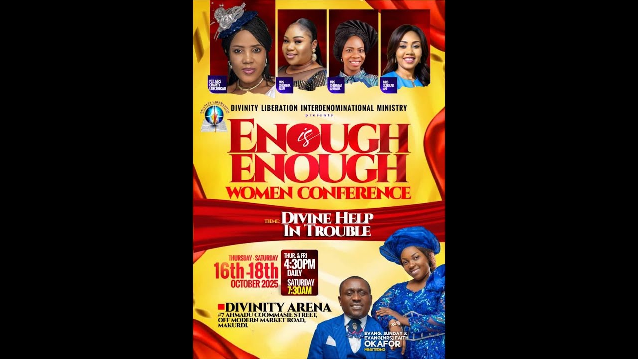 ENOUGH IS ENOUGH WOMEN CONFERENCE 2025 |Day 1|- WITH EVANG. SUNDAY ...