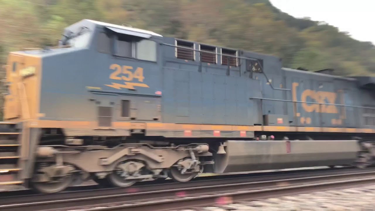 Amtrak Cardinal 50 overtakes CSX Coal Train 10/28/18! - YouTube