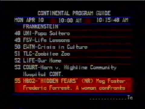 Electronic Program Guide (EPG) - April 10, 1995 (mirror) - YouTube
