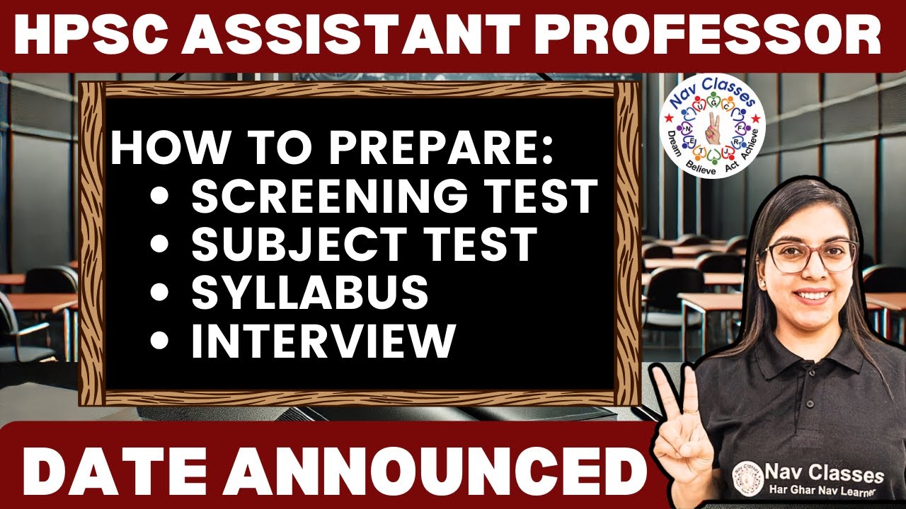 HPSC Assistant Professor Exam Date Announced! Complete Guide: Screening ...