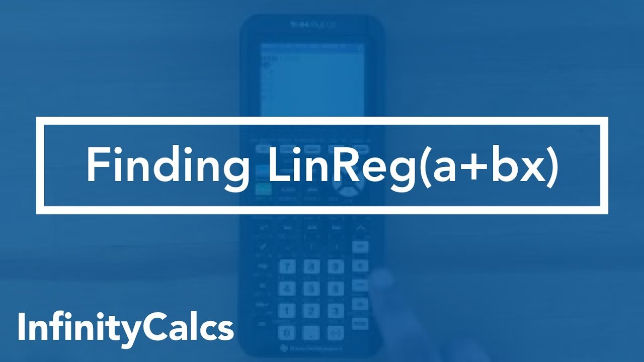 Where to find LinReg(a+bx) (TI-84 CE Graphing Calculator) - YouTube