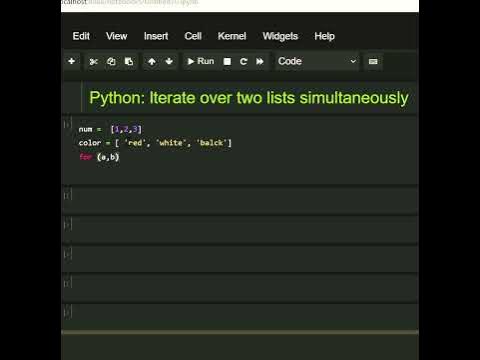 #python Iterete over two list simultaneously - YouTube