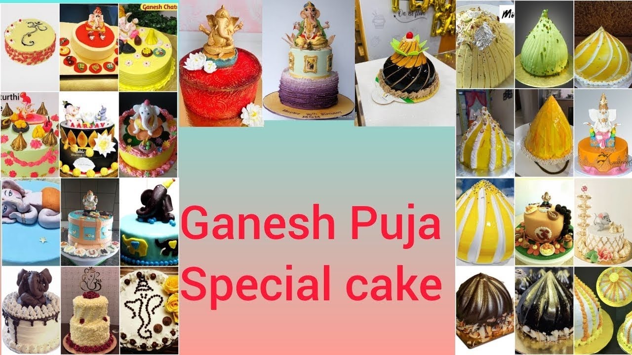 Ganesh chaturthi special cake designs/ Ganesh puja cake decoration ...