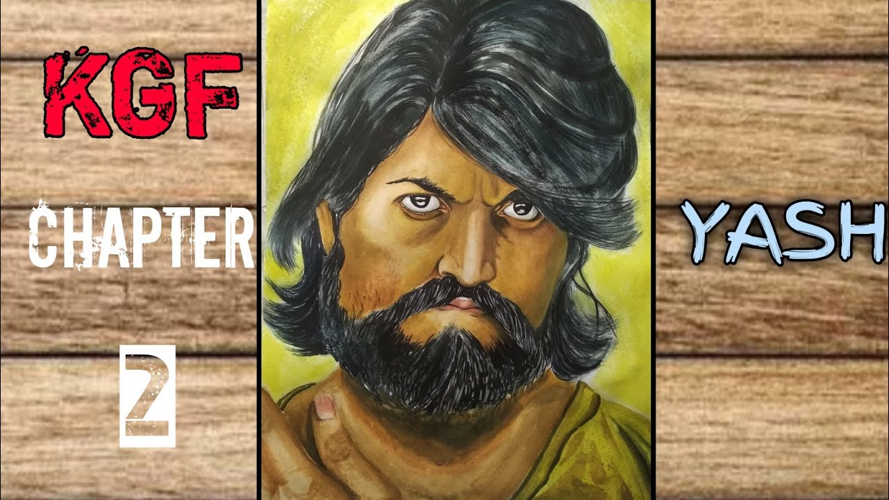 KGF 2 Yash || Water Colour Drawing || Yash With Water Colour || Yash ...