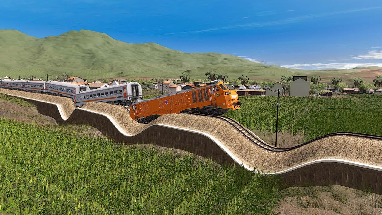 KERETA API VS REL RUSAK | TRAIN VS RAIL DAMAGED | TRAIN THROUGH ...