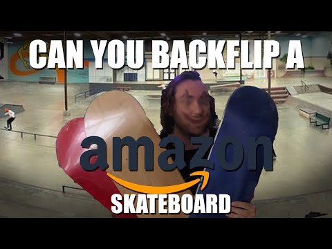 CAN YOU BACK FLIP A AMAZON SKATEBOARD?!?!  * AMAZON SKATEBOARD REVIEW*