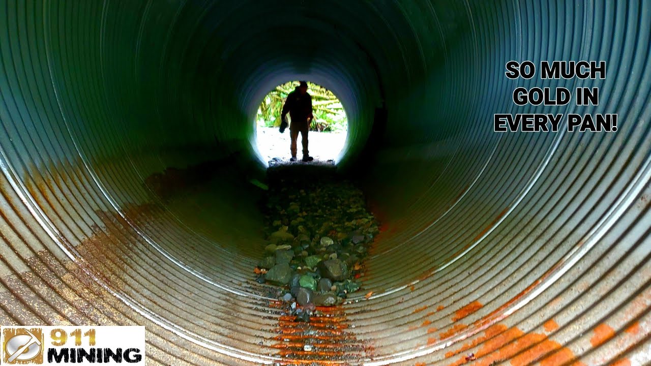 Finding Big Gold In A Massive Dried Culvert Pipe! - YouTube