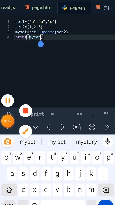 python join Set update methods #shorts #python #join #set #update #print #coding #programming ...