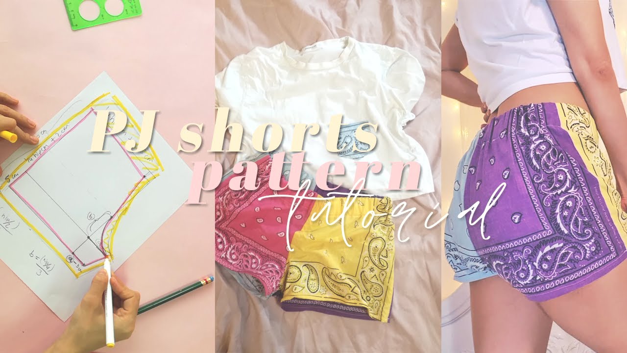 How to make your own pajama shorts 🧵 Pattern tutorial ️ Sewing for ...