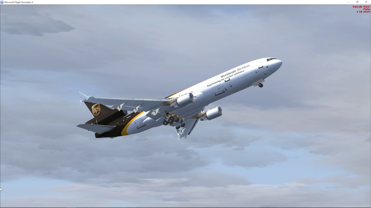 FSX, UPS MD11F Taxi and take off at Ministro Pistarini Intl Airport ...