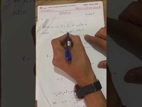 ALGEBRE 1 : Polynômes et fractions rationnelles part 1