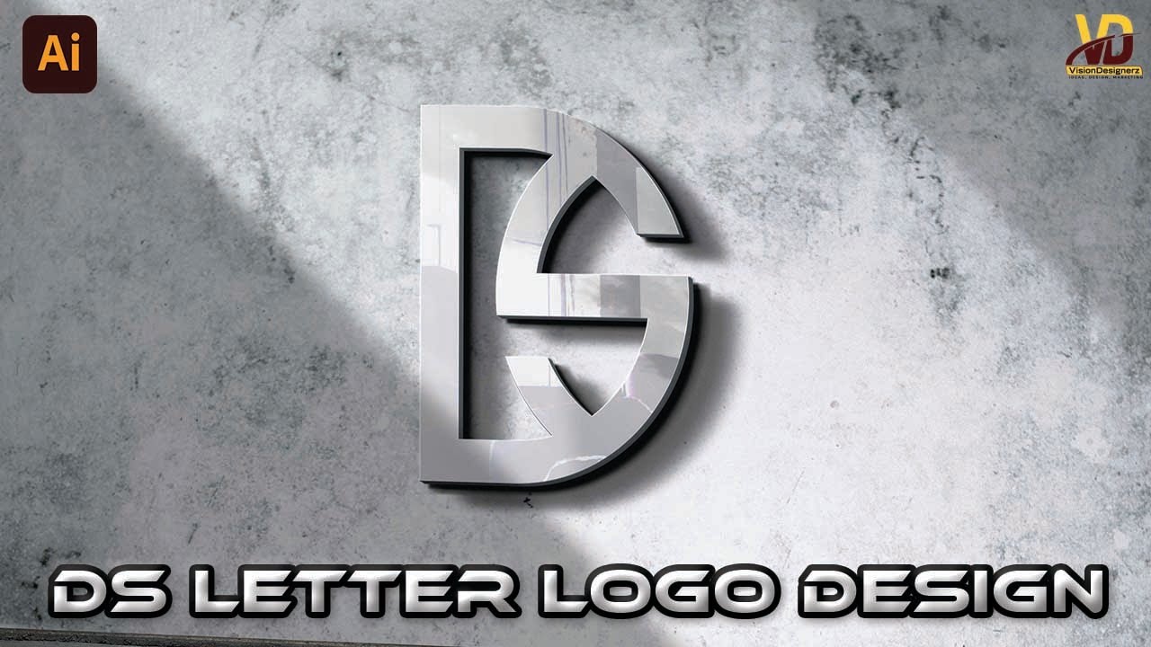 DS Letter Logo Design in illustrator #illustrator #tutorial #logodesign ...