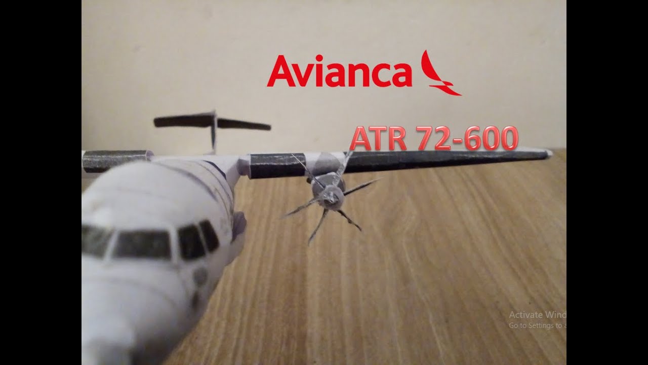 Avianca ATR 72 600 papercraft | JustFlyAway - YouTube