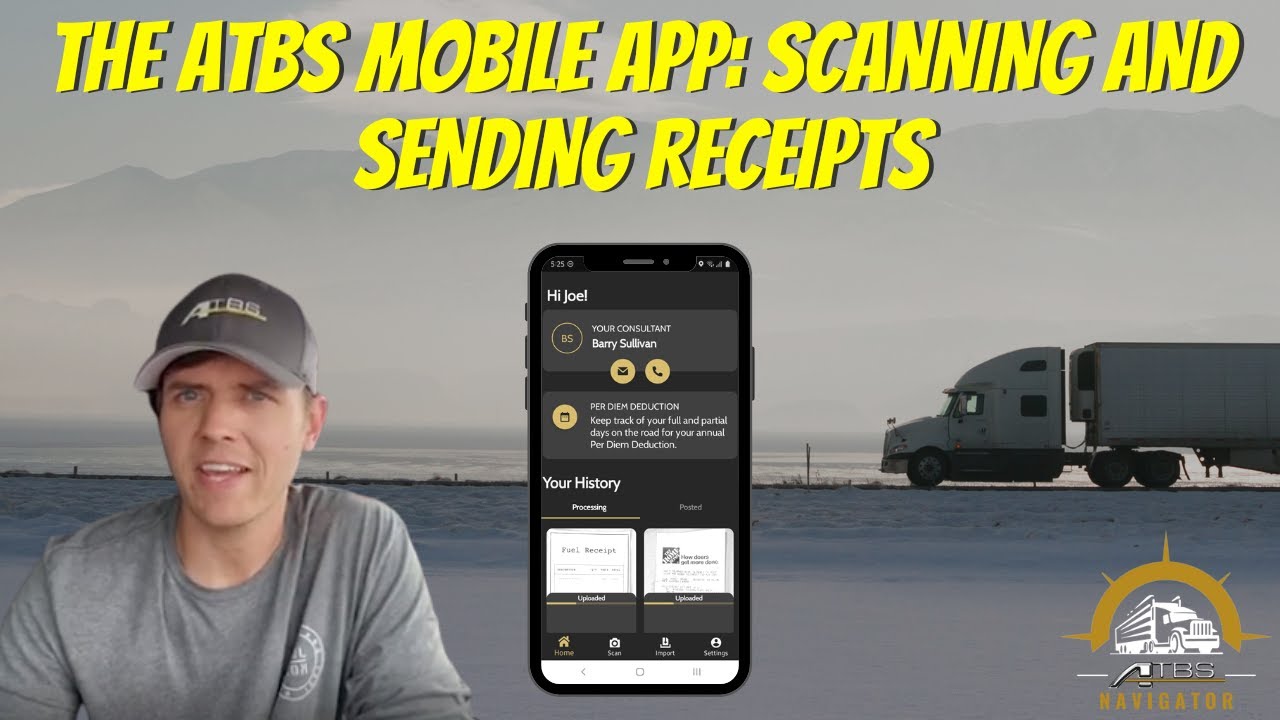 The ATBS Mobile App: Ease of Scanning and Sending Receipts - YouTube