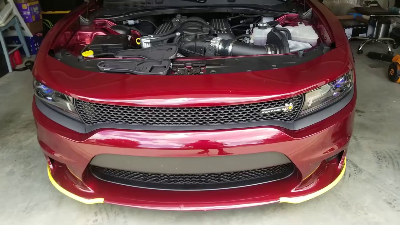 2018 Charger Scat Pack CAI and Catch Can Install (kindlestone) - YouTube