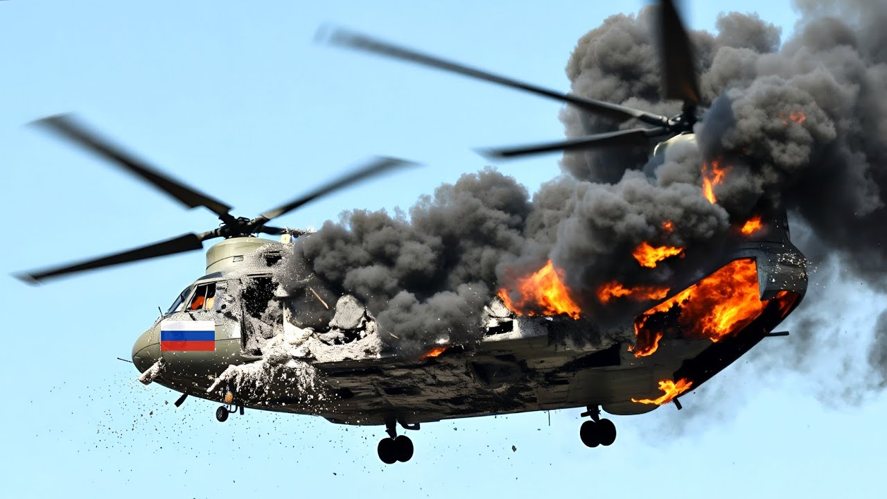 13 Minutes Ago! Russian CH-47D Chinook Helicopter Carrying 7 Generals ...