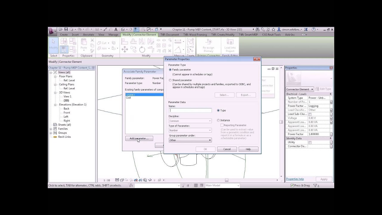 Revit Families Tutorial | Pump Family - Connectors - YouTube